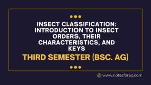 Insect Classification: Introduction to insect orders, their ...