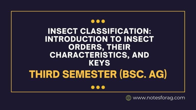 Insect Classification: Introduction to insect orders, their ...