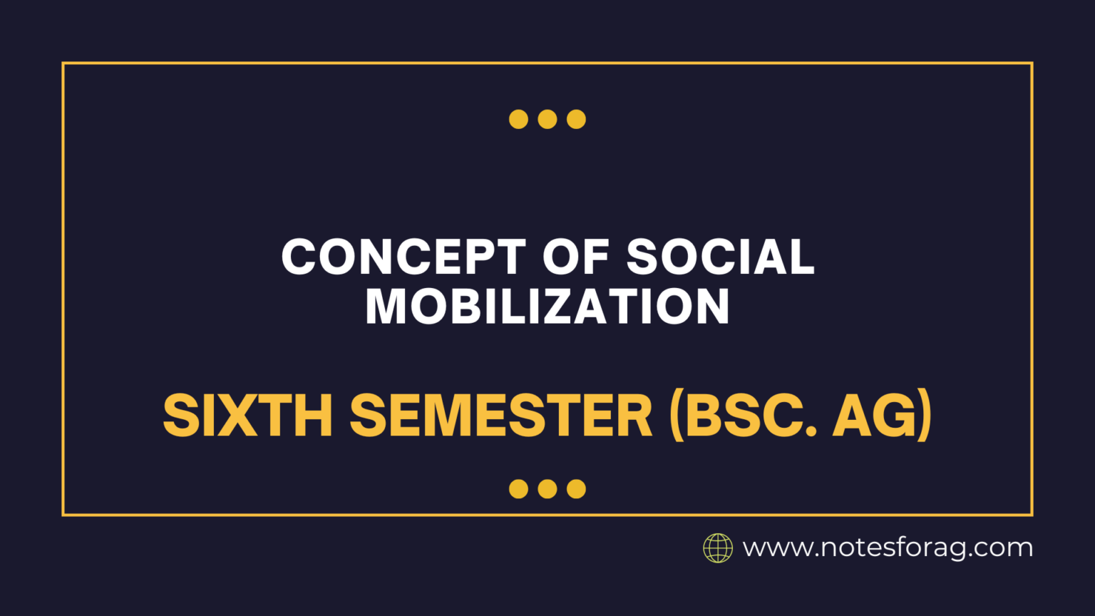 Concept of Social Mobilization