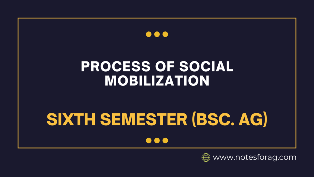 Mobilization- Process of Social Mobilization
